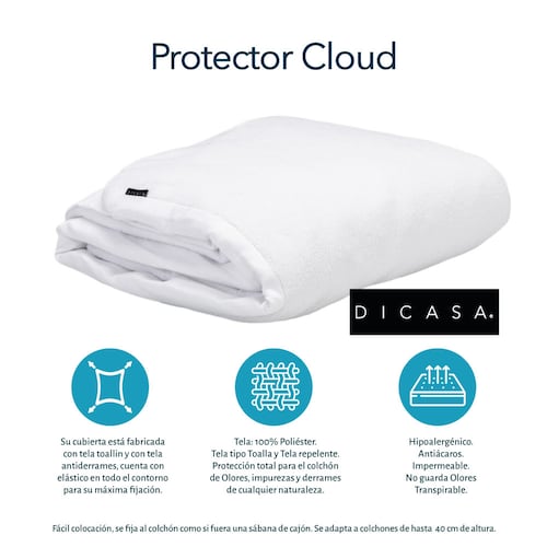 Colchón Matrimonial Restonic Trini + Box + Almohada One + Protector de ...