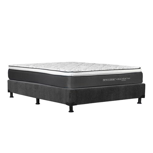 Colchón Matrimonial Restonic Trini + Box + Almohada 2 Pack