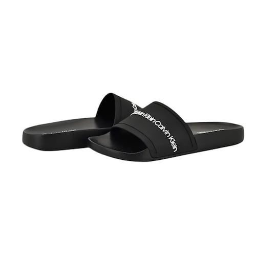 Sandalias Calvin Klein Slide Monogram Comodas De Playa Color Negro para ...