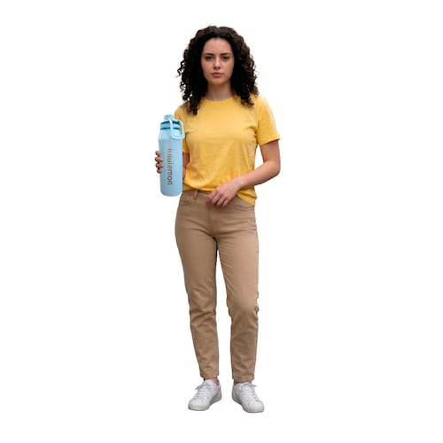 Termo deportivo de acero inoxidable Lululemon color azul