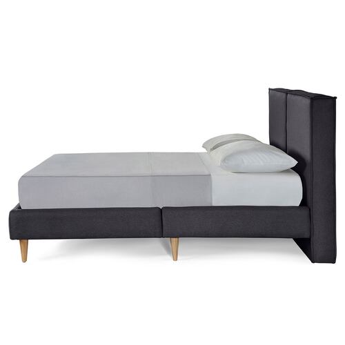 Base cama Queen Makora Luma Color Oxford Tela Acolchonada tipo Lino