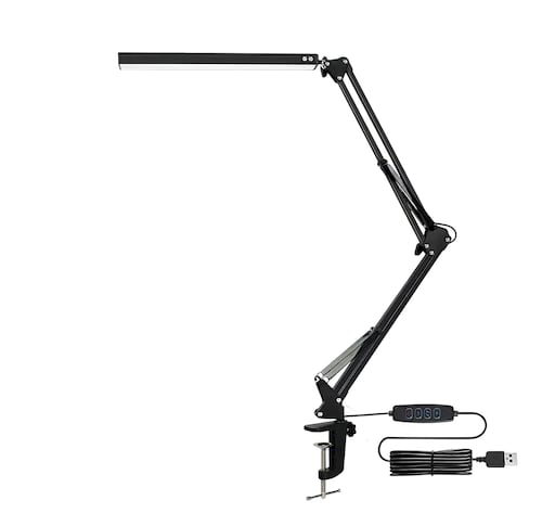 Lámparas Led De Escritorio Dapon Ajustable: 10 Niveles De Brillo negro