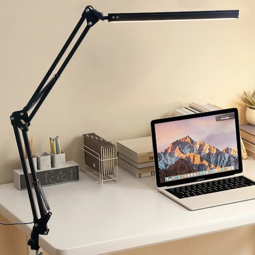 Lámparas Led De Escritorio Dapon Ajustable: 10 Niveles De Brillo negro