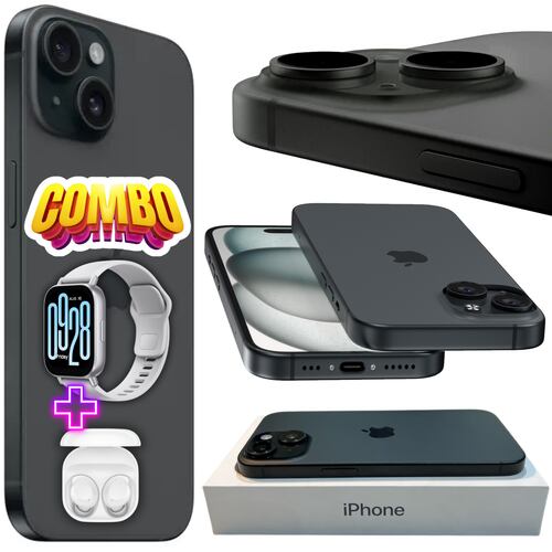 iPhone 15 128GB NEGRO NUEVO COMBO