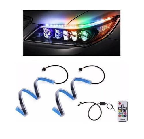 Tira Luz Drl Direccional Secuencial Fluyendo Rgb Auto 60cm
