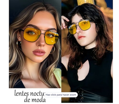 Lentes Noctunos Para Manejar Hombre Dama Moda Uv Clásicos Diseño Negro Mate
