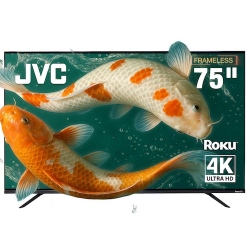JVC Pantalla Smart TV 75 pulgadas 4K UHD LED | Frameless Roku TV Dolby ...