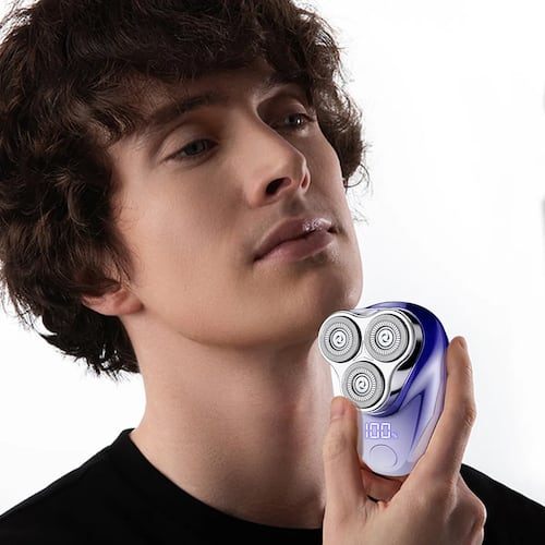 Rasuradora Para Barba Afeitadora Electrica Azul