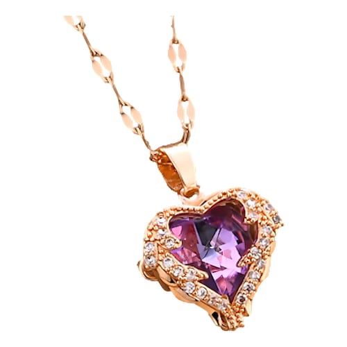 Dijes Para Mujer Collar Corazón cadena zirconia cúbica mujeres