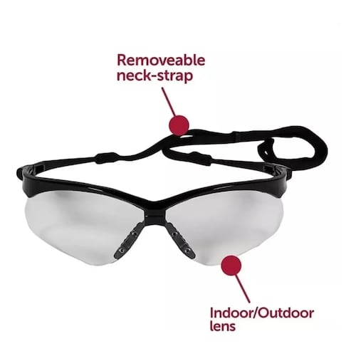 Lentes De Seguridad Protección Uv, Negro Color Tornasol Espejo