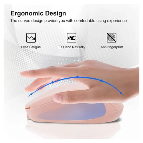 Ratón Inalámbrico Recargable Con Bluetooth Para Ordenador Rosa