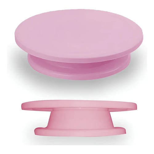 Base Giratoria Decorar Pastel Reposteria Fondant Rosa