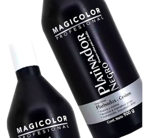 Shampoo Magicolor Negro Matizador 900g Cabello Gris Plata