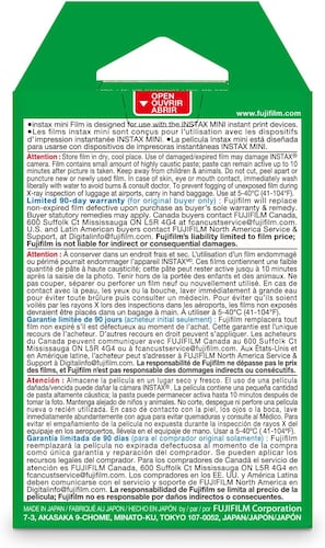 Fujifilm Instax Mini Film 10x2 – 20 Exposiciones