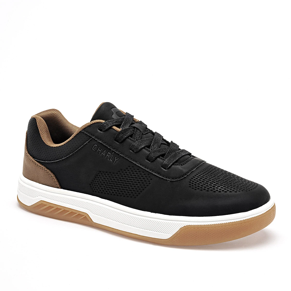 Charly Tenis Urbano Para Hombre Negro Camel Cod.139710