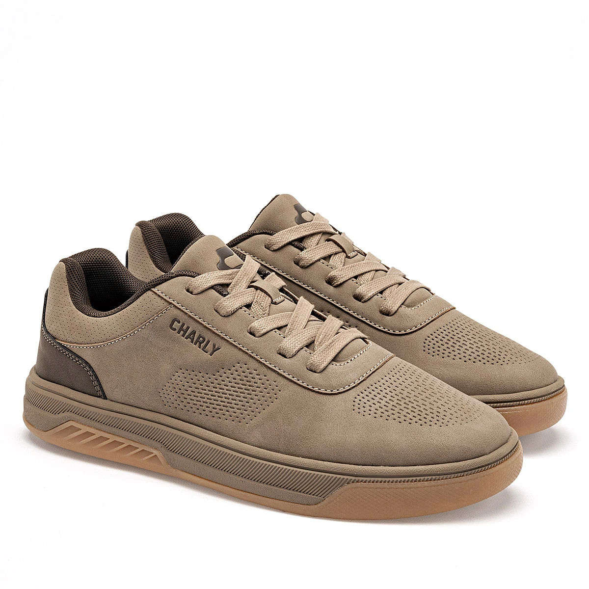 Charly Tenis Urbano Para Hombre Beige Café Cod.139711