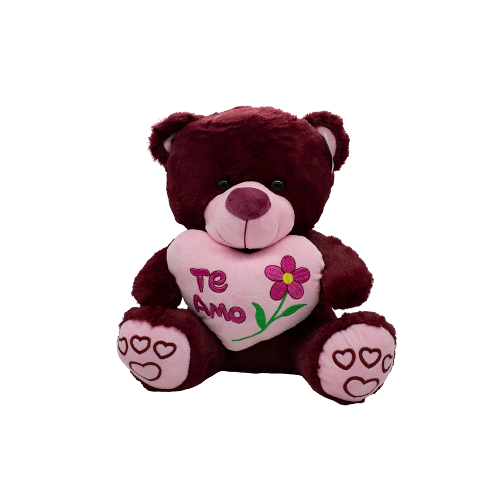 Oso de Peluche Morado con Corazón Te Amo