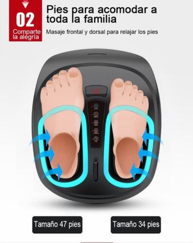 Masajeador De Pies Máquina Calor Con Control Remoto,Negro